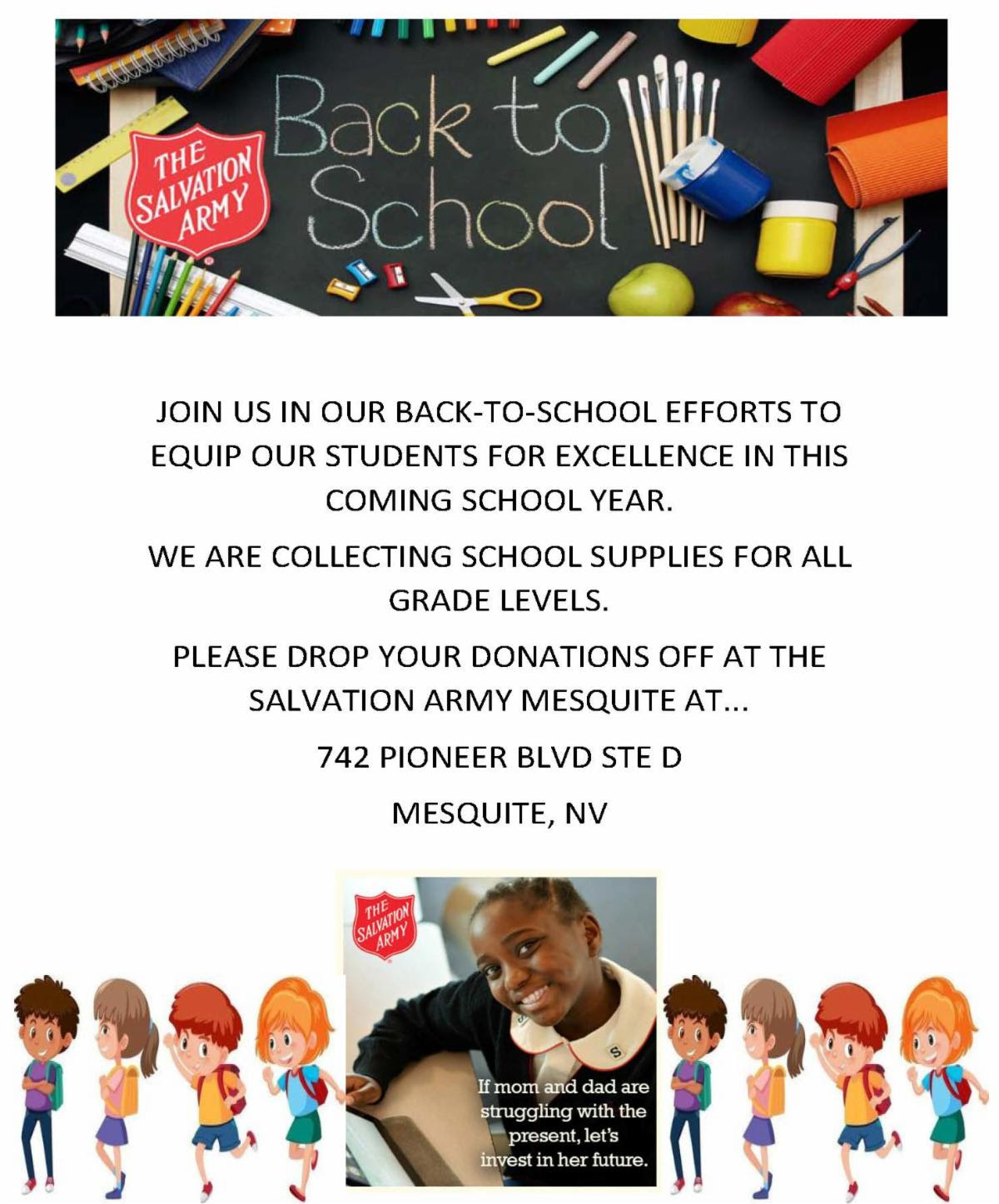 Back to School Supplies - Salvation Army - May 15, 2023 - Salvation ...
