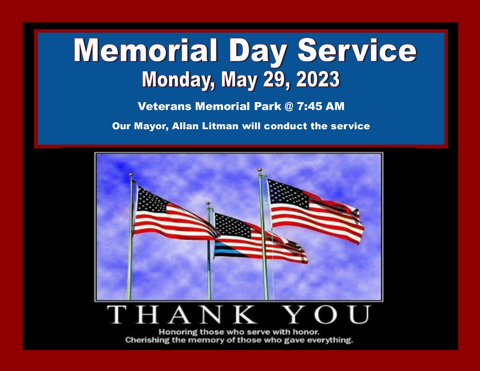 Memorial Day Service - May 2023