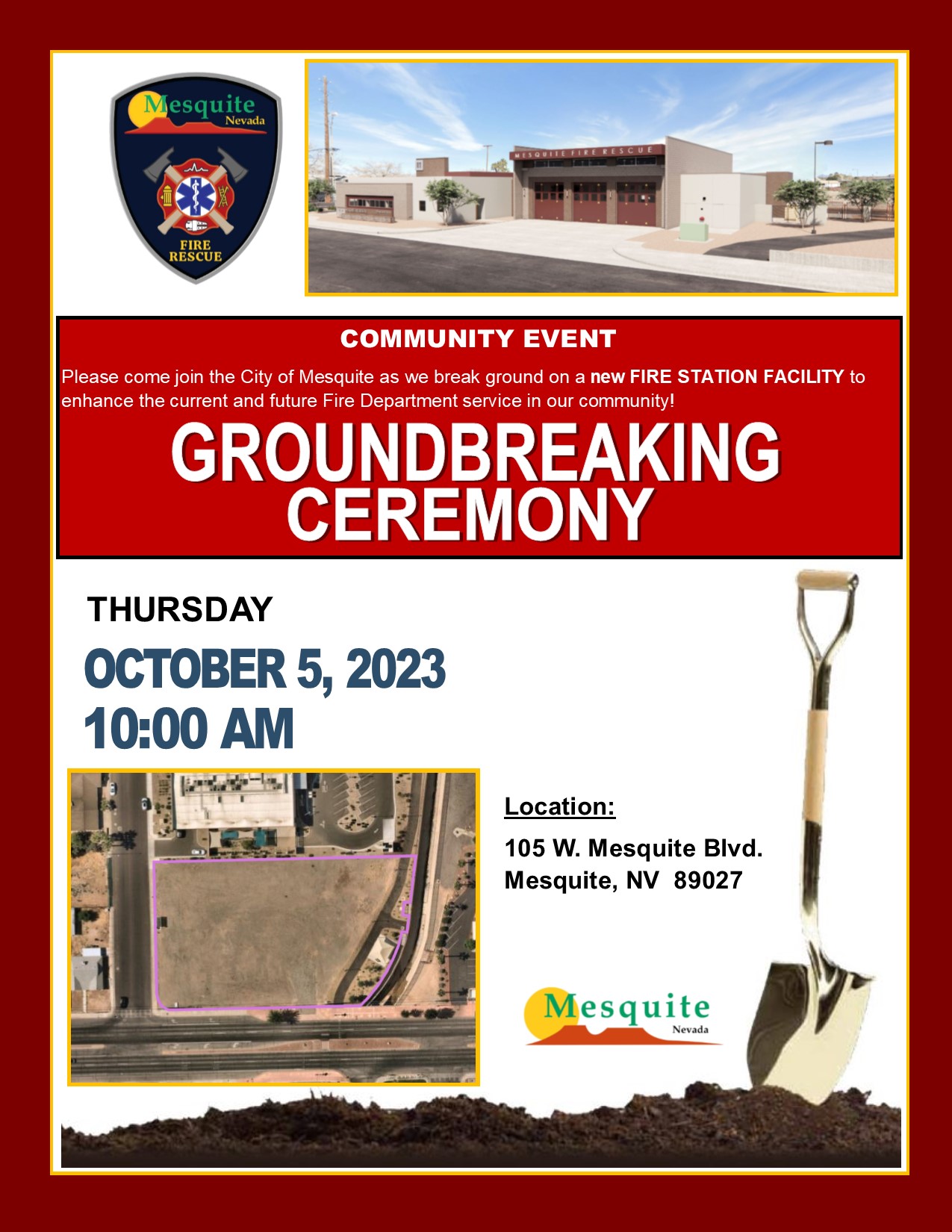 Groundbreaking Ceremony - Fire Station 1