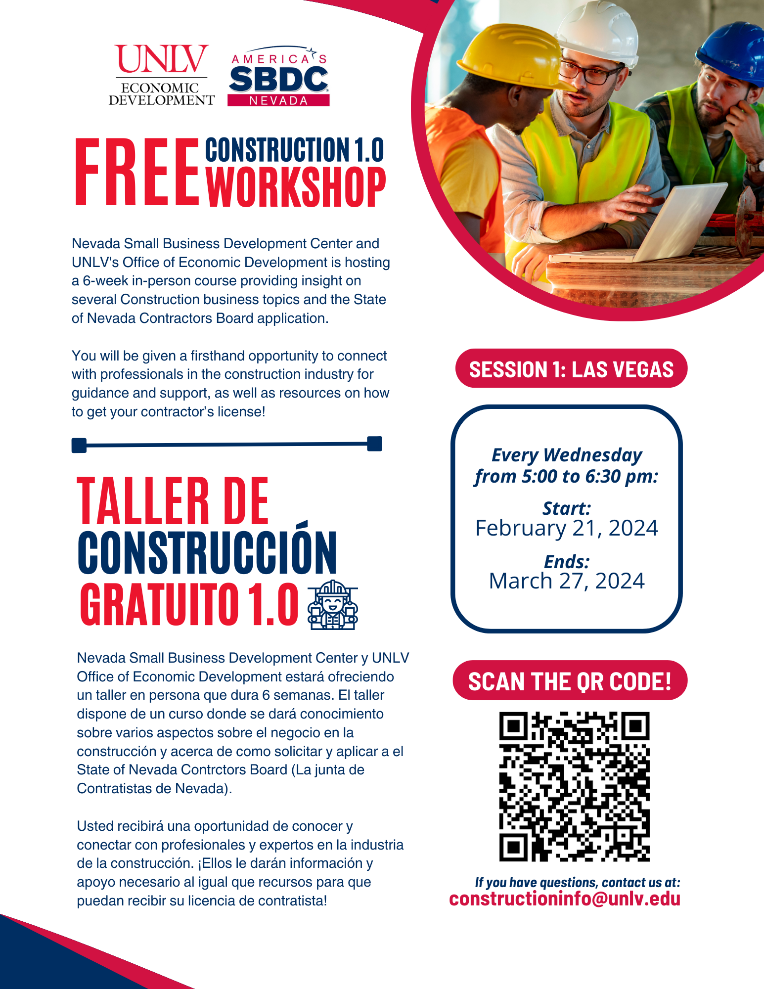 UNVL & SBDC Free Workshops