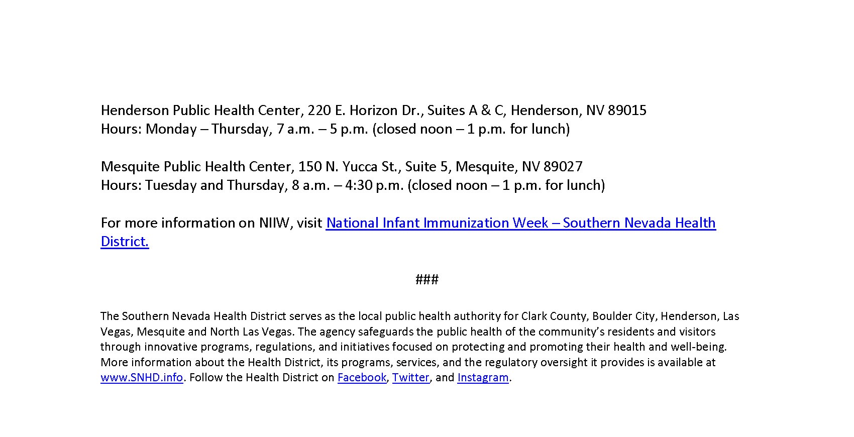 SNHD - Press Release - April 18, 2024