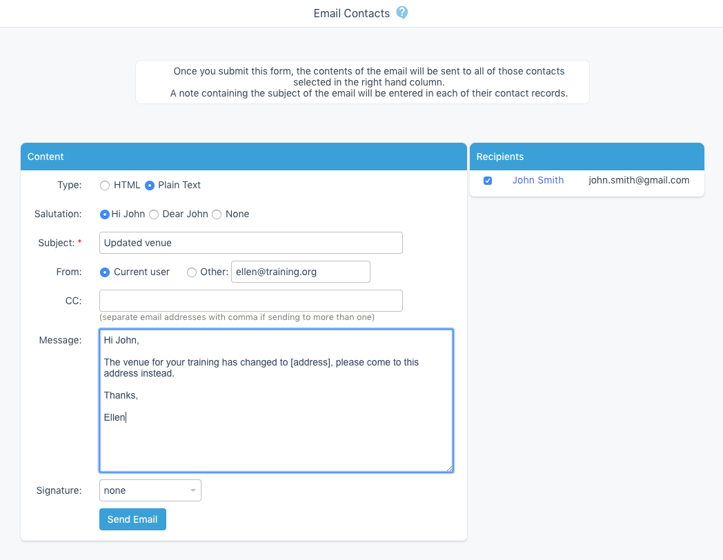 CRM and Contact Organisation - aXcelerate
