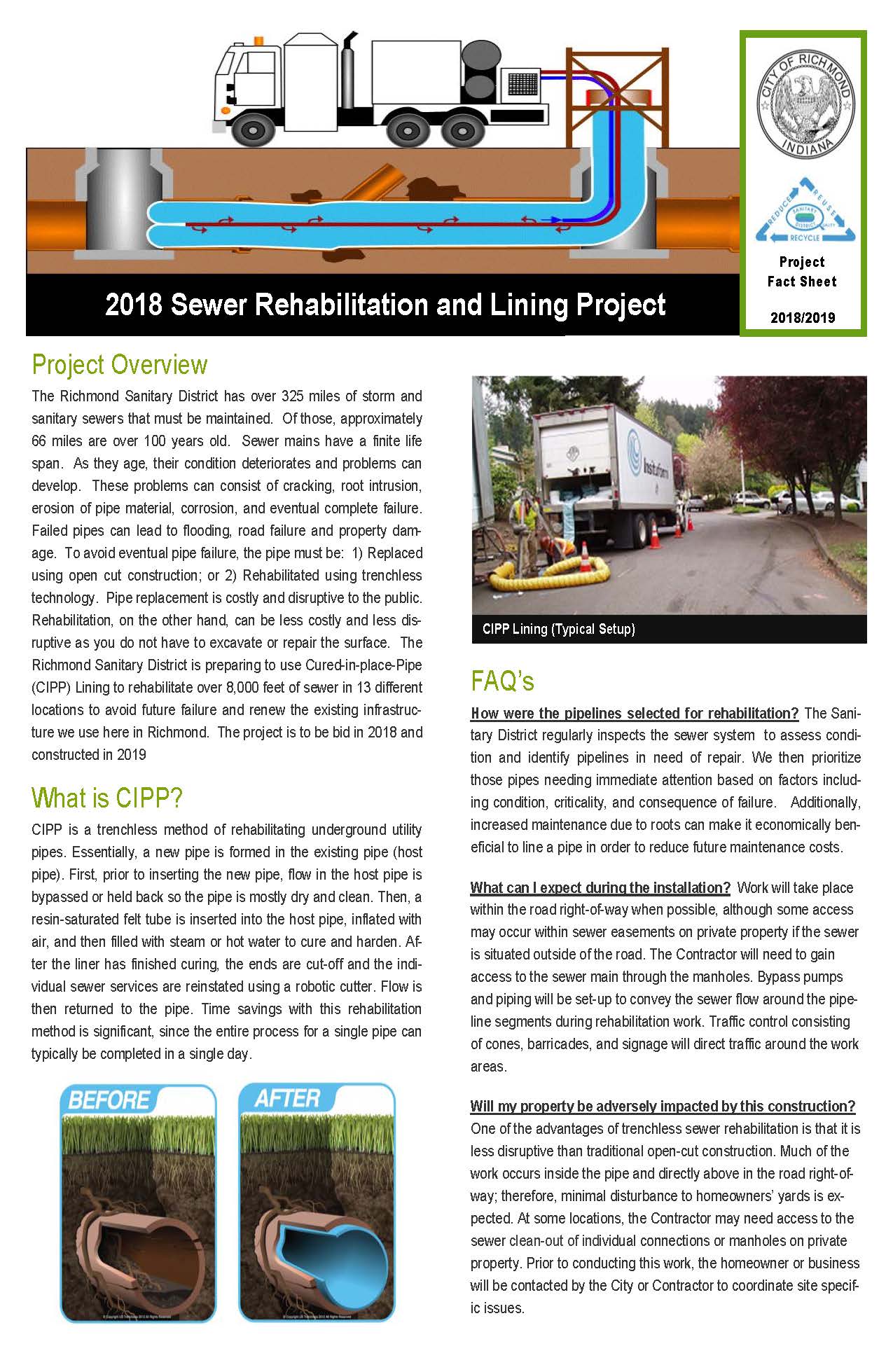 Sewer Rehab and Lining Project