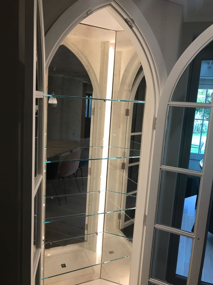 Bronze Vintage Antique Mirror Glass Kitchen - Saligo Design Project