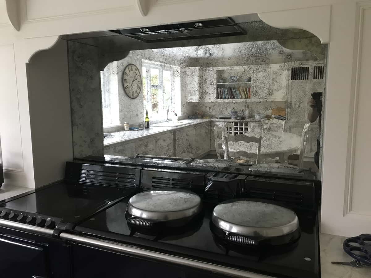 Toughened Original Vintage Kitchen Splashback - Saligo Design Project