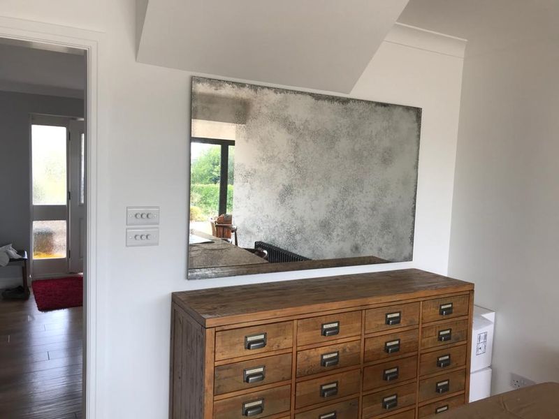Frameless Antique Mirror Feature - Saligo Design Project