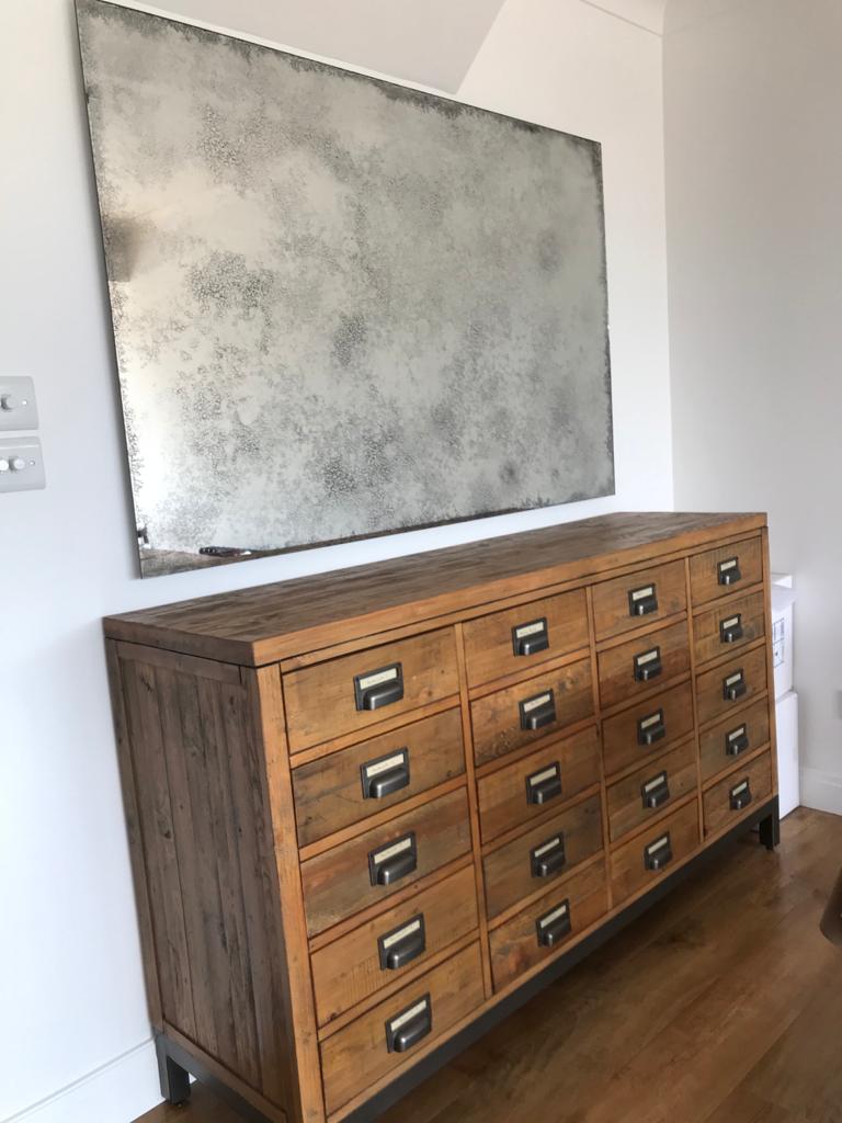 Frameless Antique Mirror Feature - Saligo Design Project
