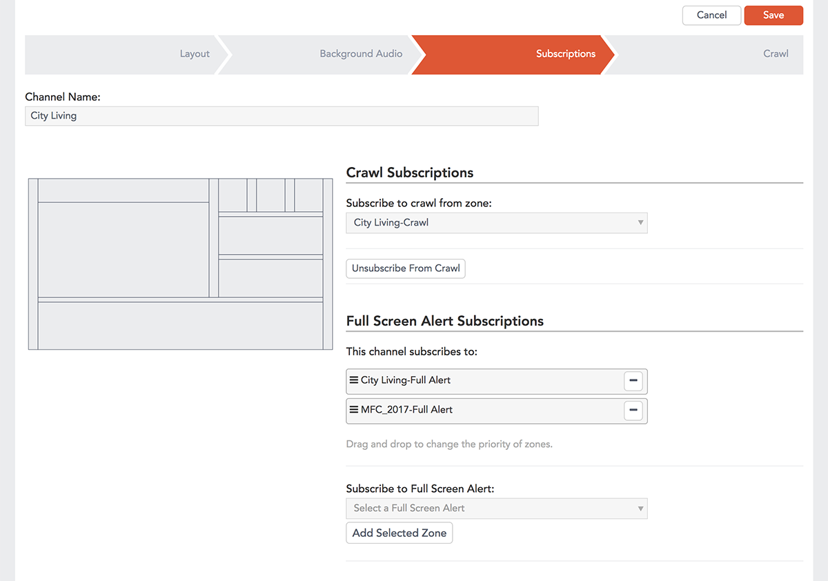 Carousel Digital Signage - Channel Configuration : Full Screen Alerts