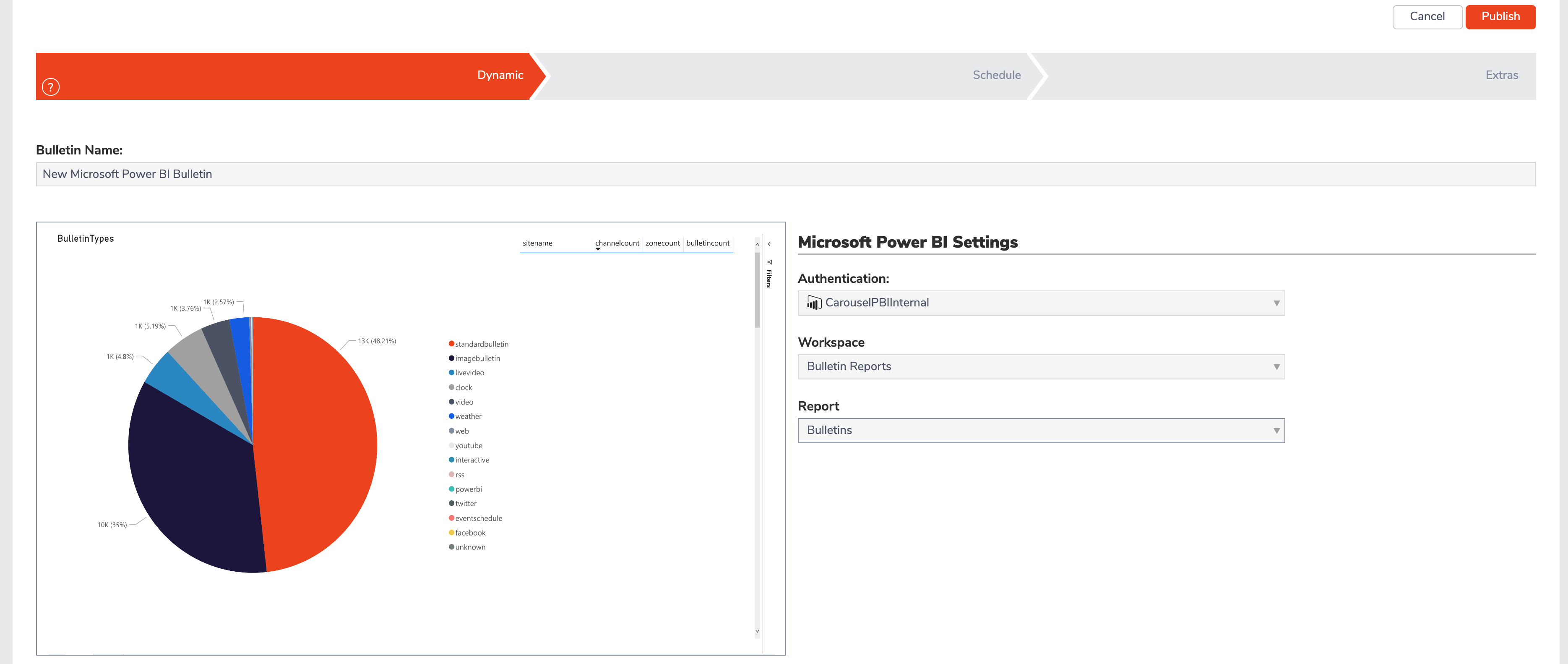 Carousel Digital Signage - Content : Power BI