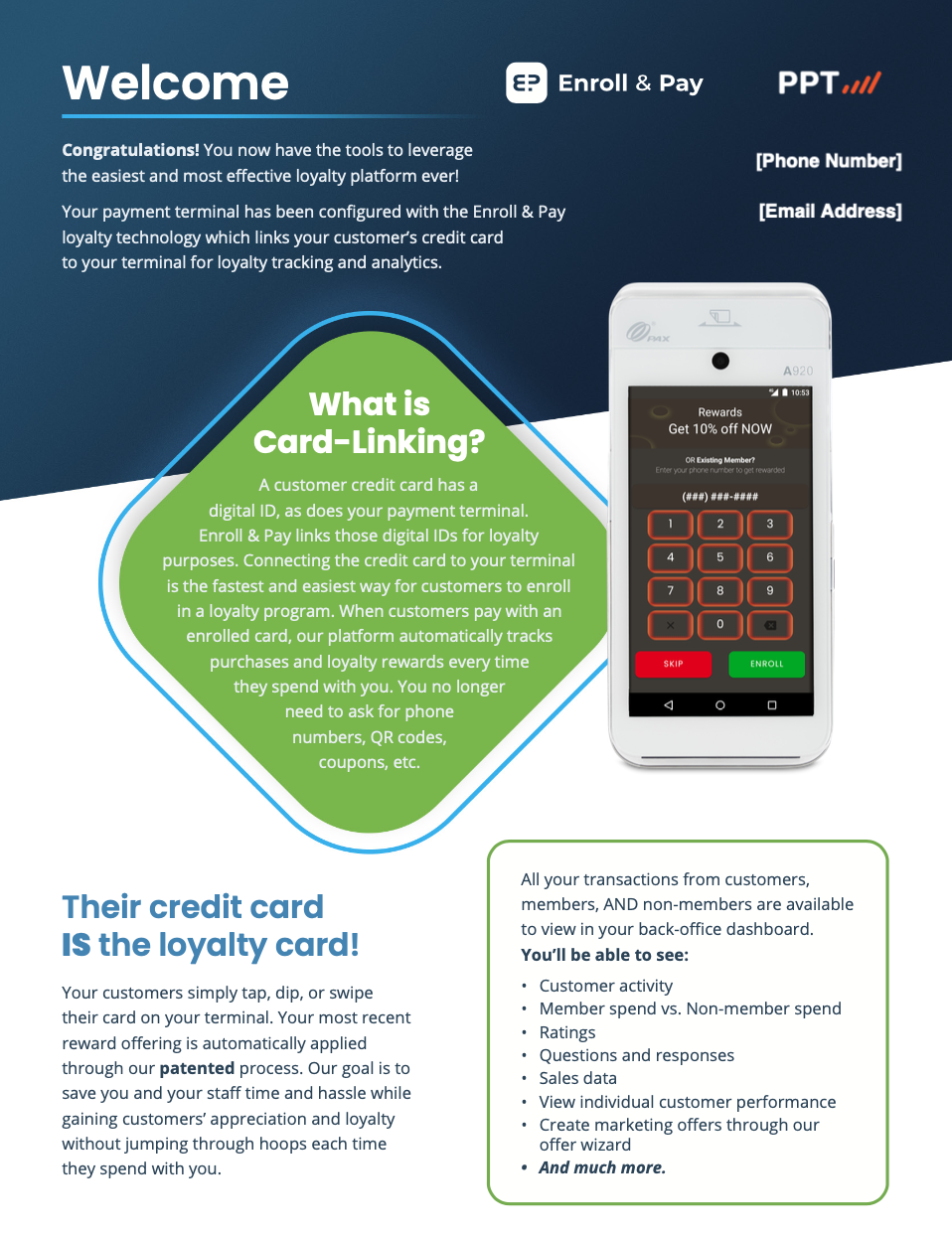 Enroll & Pay Welcome Letter for PPT