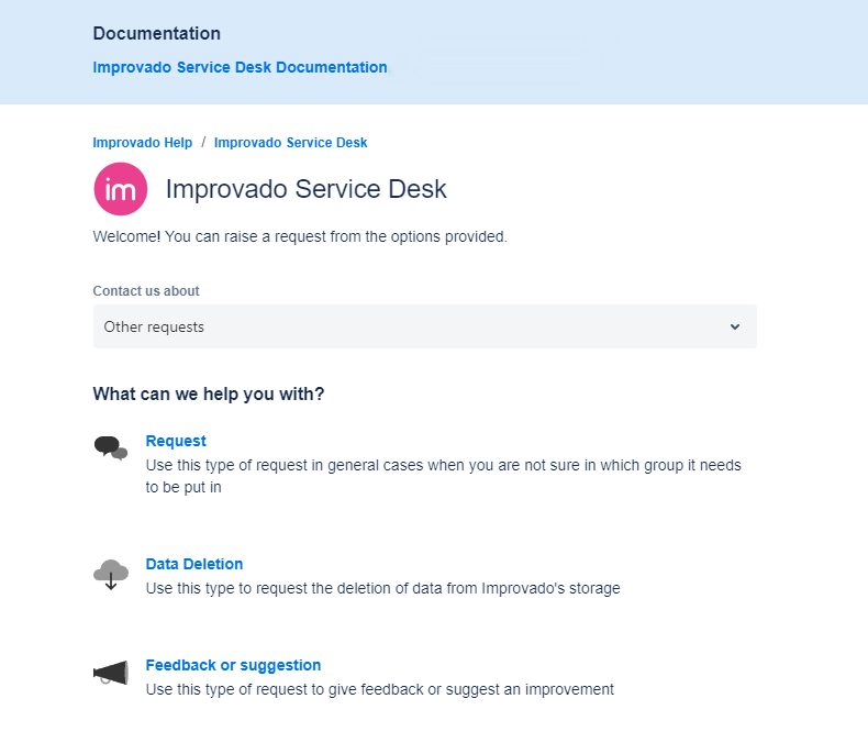 Request Type categories | Docs