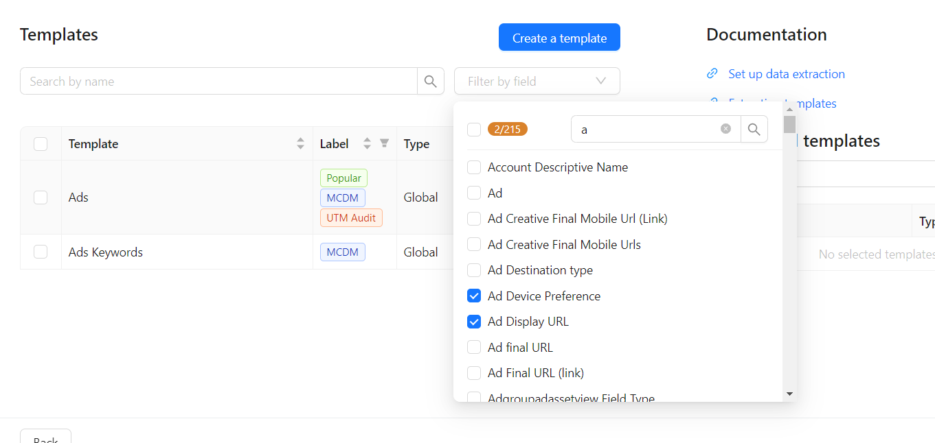 Set up data extraction | Docs