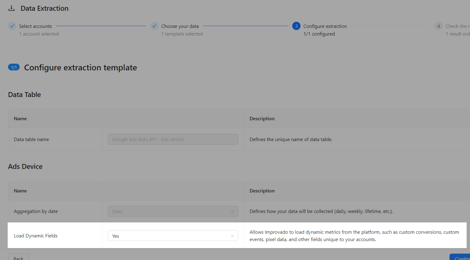 Set up data extraction | Docs
