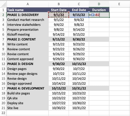 The Best Gantt Chart Excel Template (Free Download) - TeamGantt