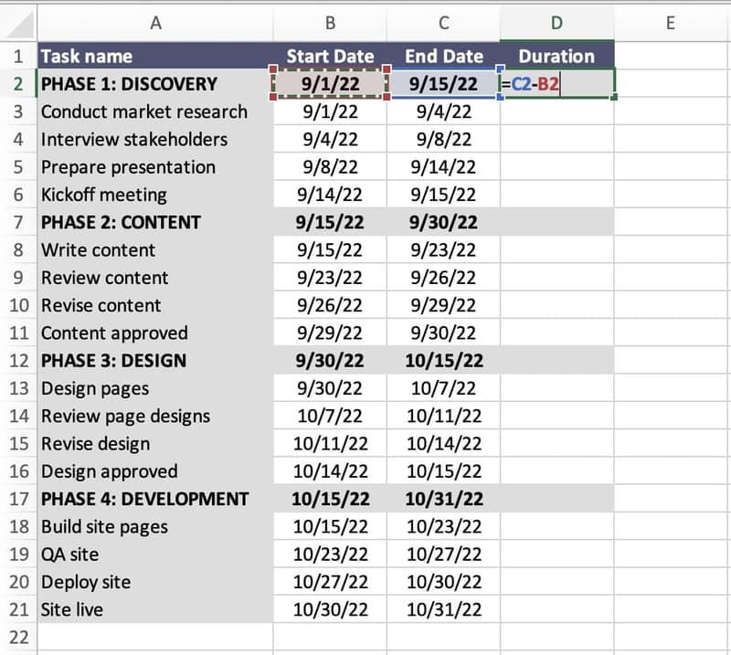 The Best Gantt Chart Excel Template (Free Download) - TeamGantt