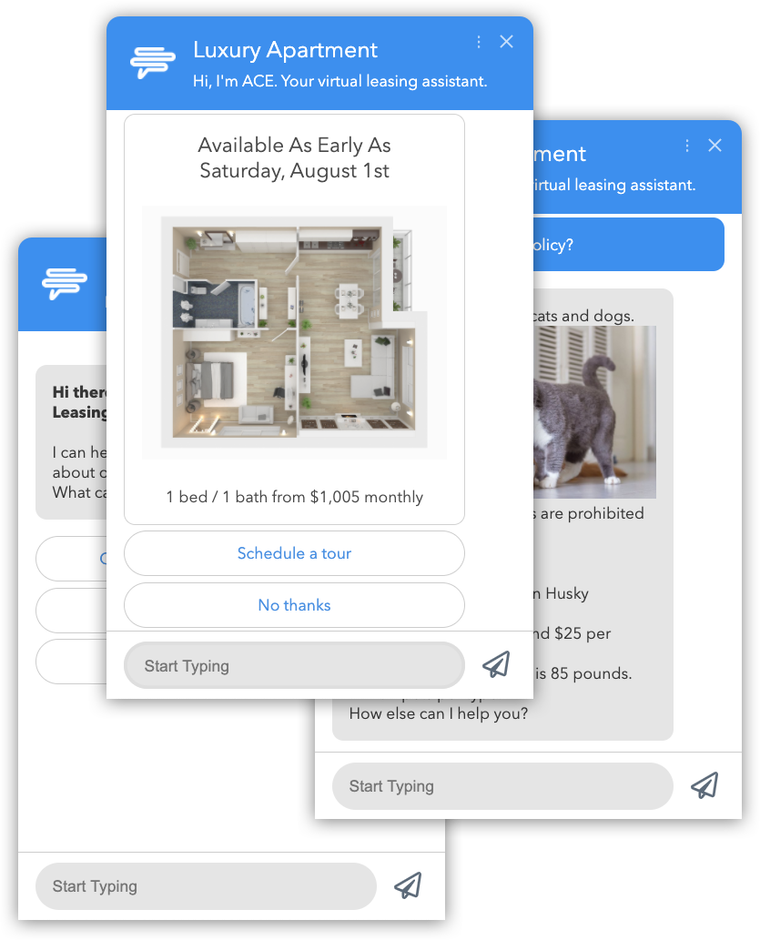 ACE™ Virtual Leasing Assistant - Voice, Chat & Text | LeaseHawk