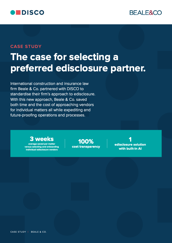 Selecting a Preferred Edisclosure Partner | DISCO Resource Library