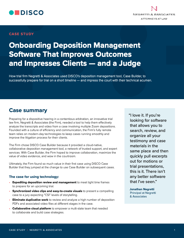 Onboarding Deposition Management Software That Improves Outcomes and ...