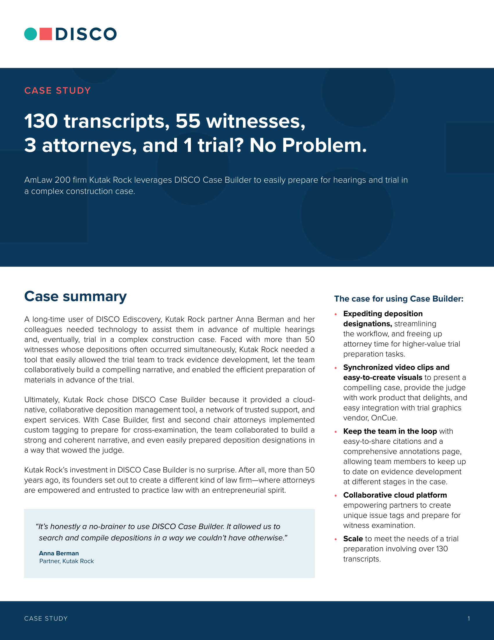 DISCO Resource Library | DISCO Case Builder: Cloud-Based Deposition ...