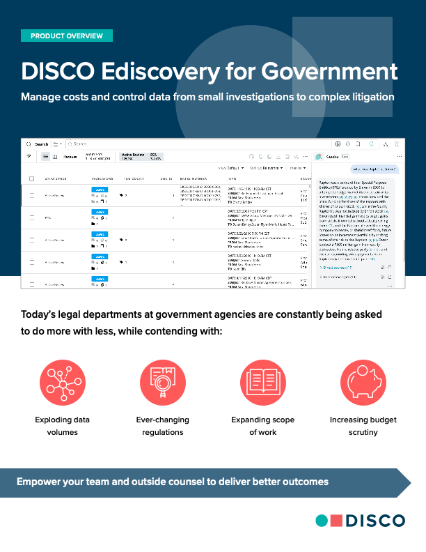 A Guide to Bringing Ediscovery In-House | DISCO Resource Library
