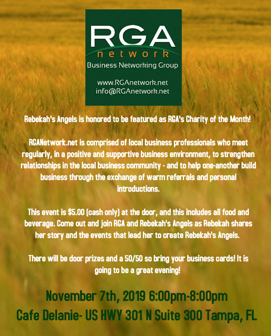RGA Networking Group Featuring Rebekah's Angels | Rebekah’s Angels