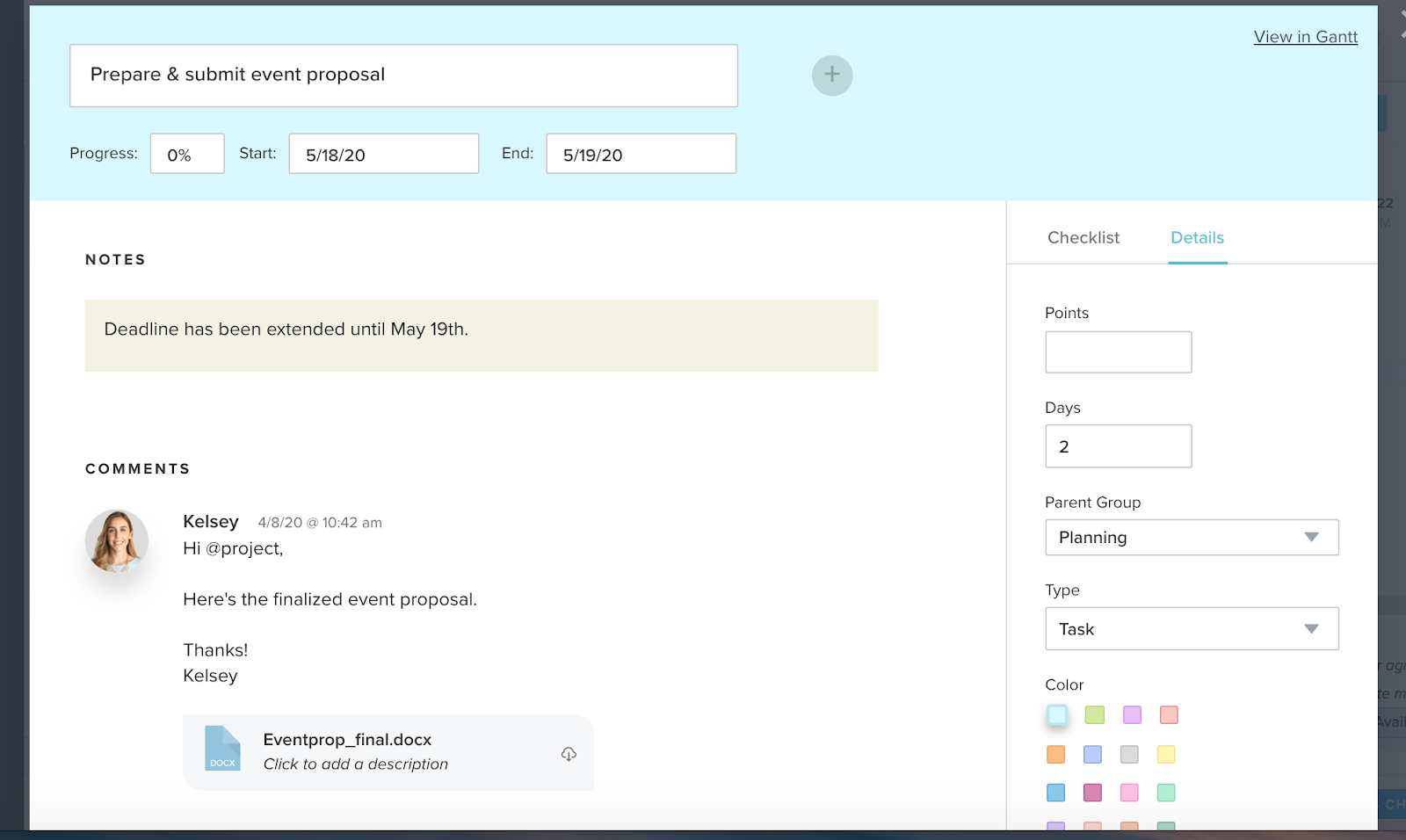Conference & Corporate Event Planning Template | TeamGantt
