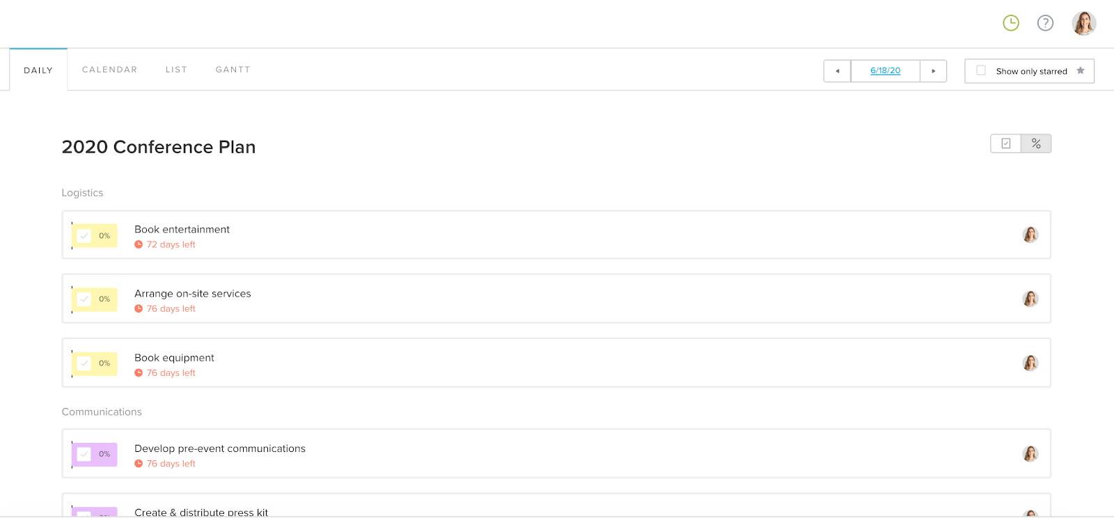 Conference & Corporate Event Planning Template | TeamGantt