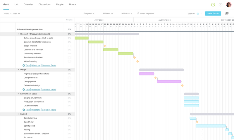 Software Development Project Plan Template | TeamGantt