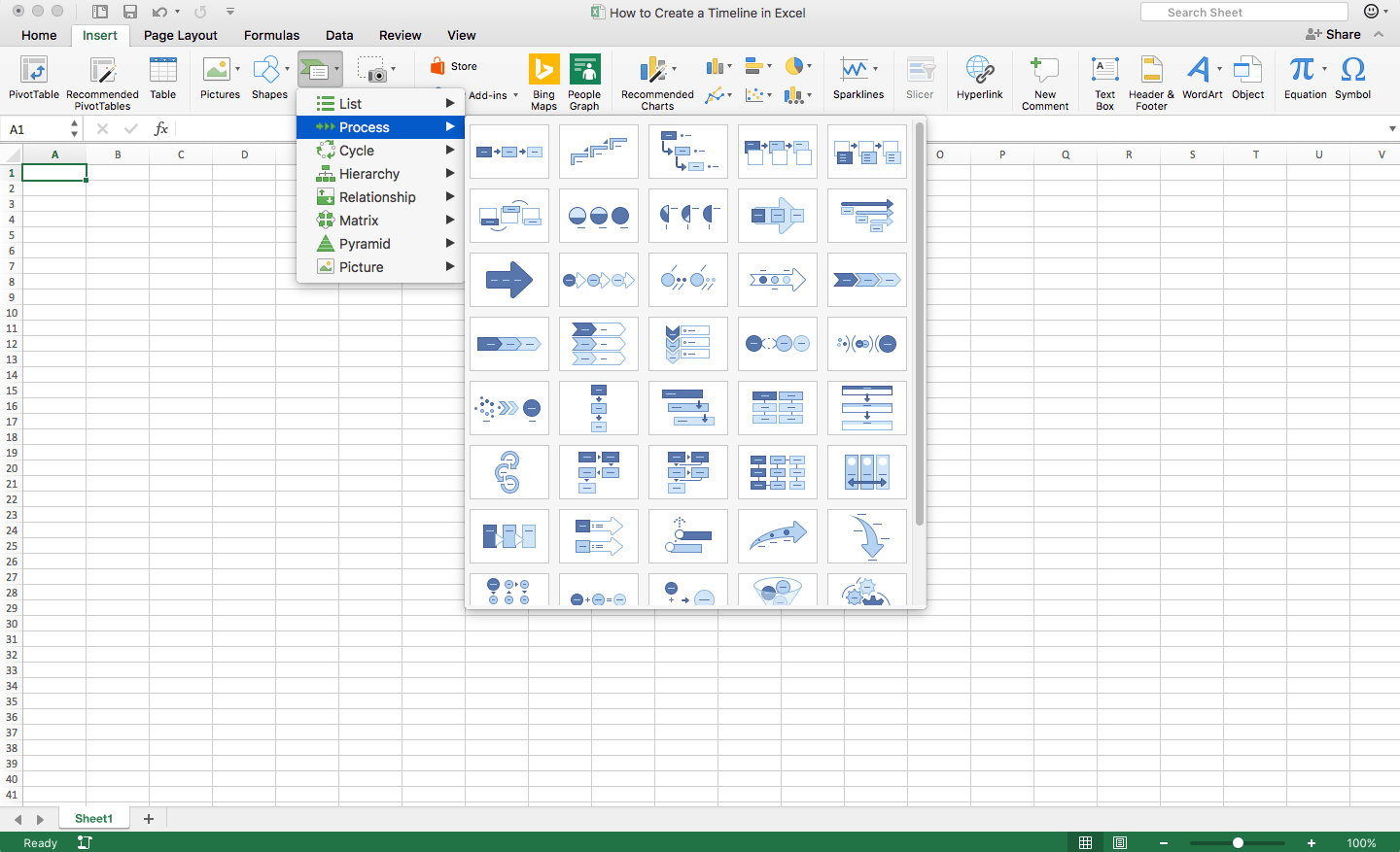 How to Create a Timeline In Excel & Template | TeamGantt