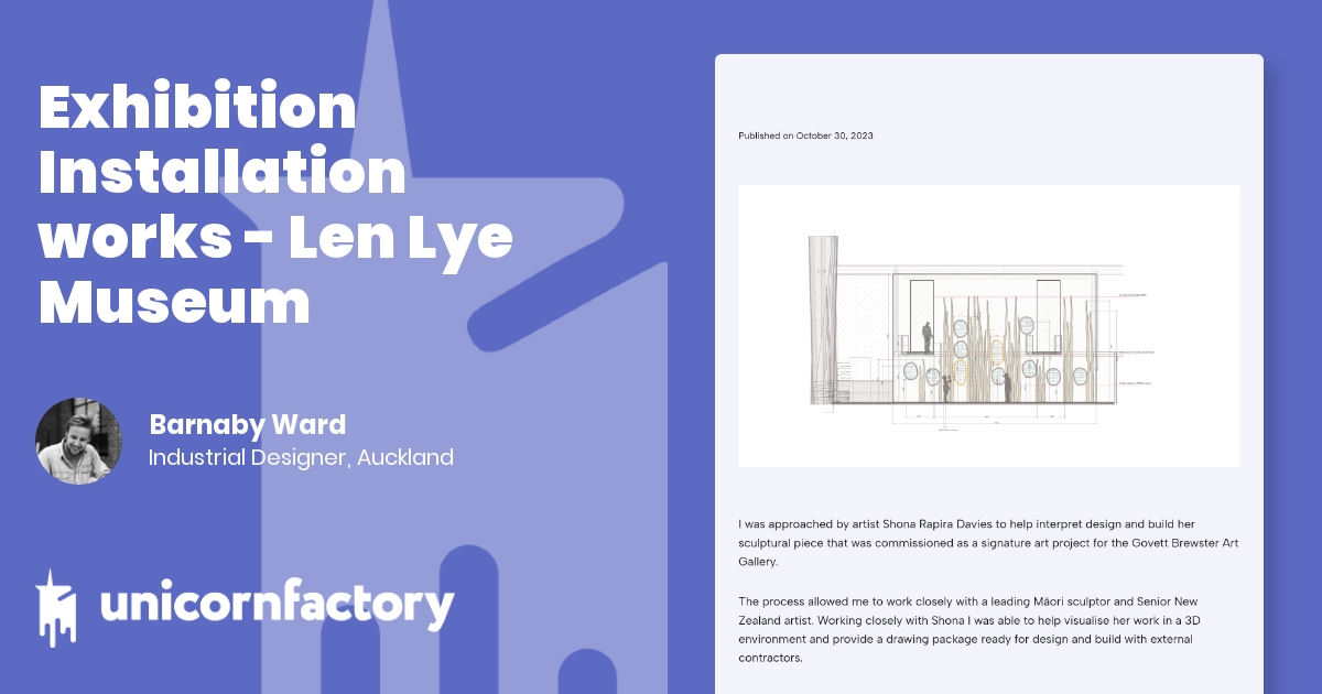 Exhibition Installation works - Len Lye Museum Case Study: Barnaby Ward ...
