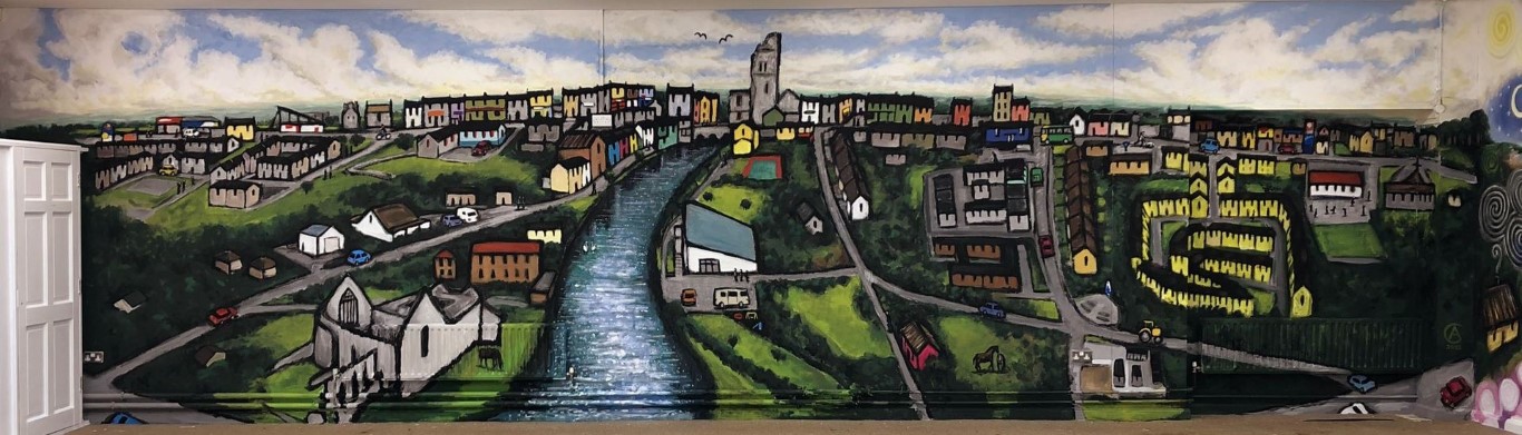 PE Hall murals | Scoil Naomh Muire Eas Géitine