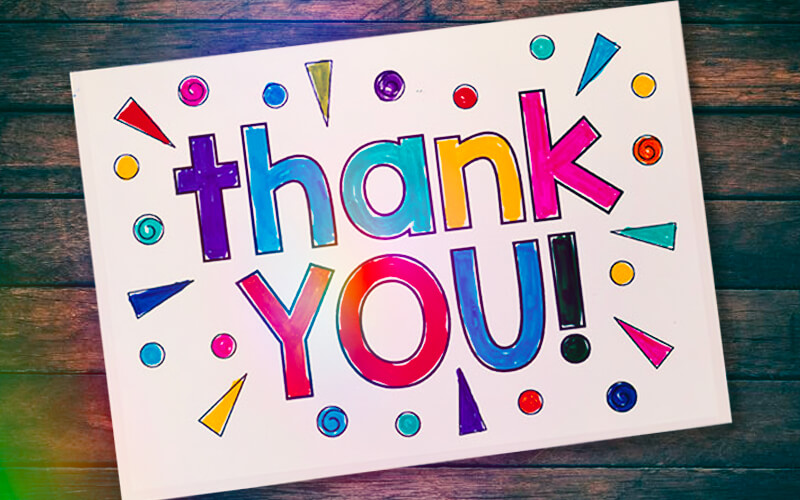 A BIG Thank you from us