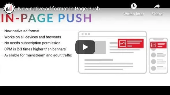 In-Page Push Ads for Webmasters at AdSpyglass