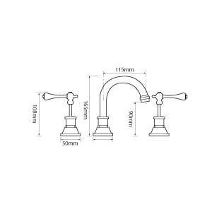 Victorian Basin Set Lever Handles | Tribata