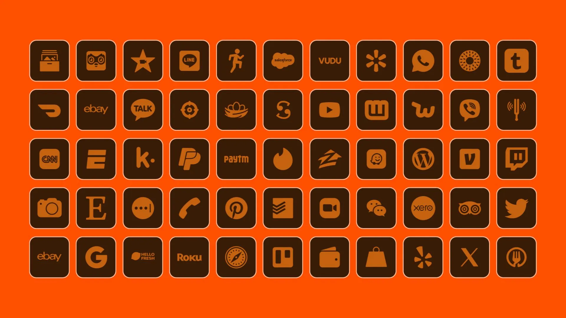 +100 Free Aesthetic Orange App Icons Widgets! - Eggradients.com