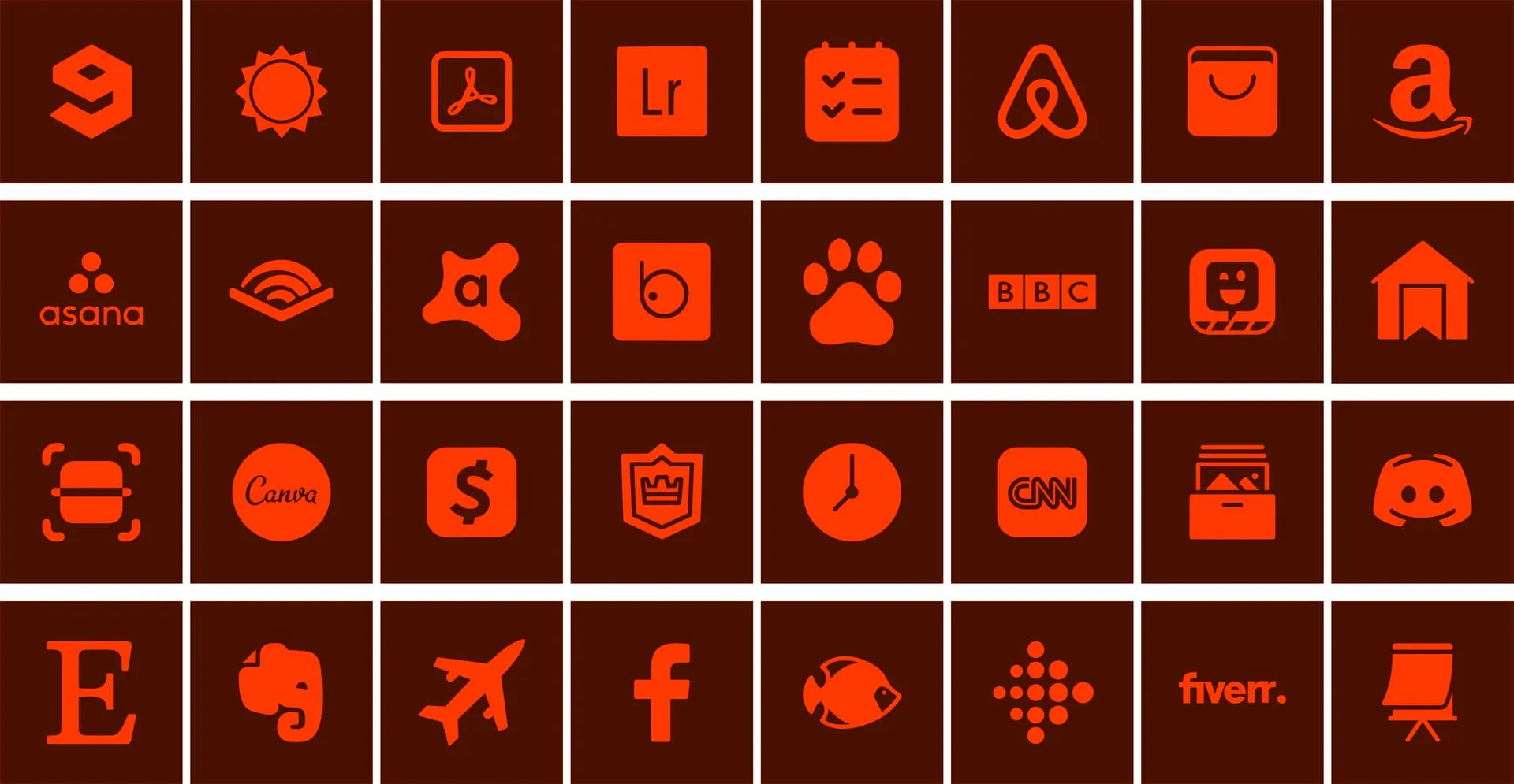 +130 Red App Icons Widgets: Designed For All Phone - Eggradients.com