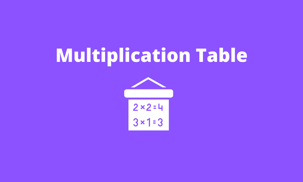 Multiplication Table: Learn Best Part Of Math - Eggradients.com