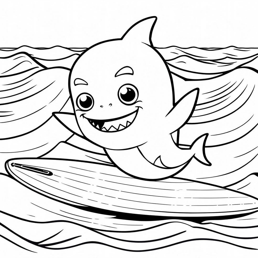 +50 Baby Shark Coloring Pages for Free - Eggradients.com