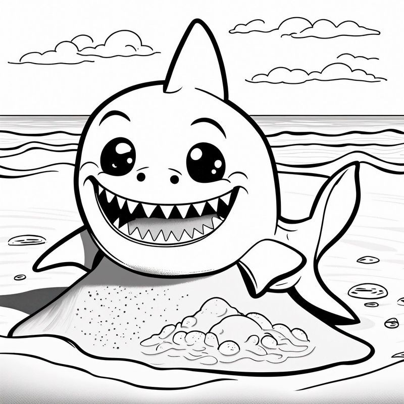 +50 Baby Shark Coloring Pages for Free - Eggradients.com