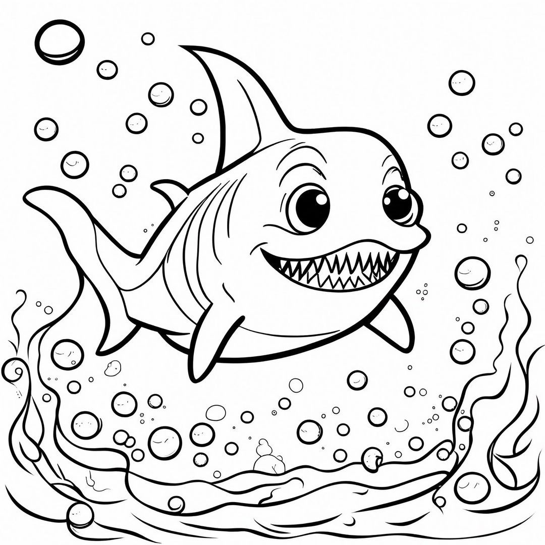 +50 Baby Shark Coloring Pages for Free - Eggradients.com
