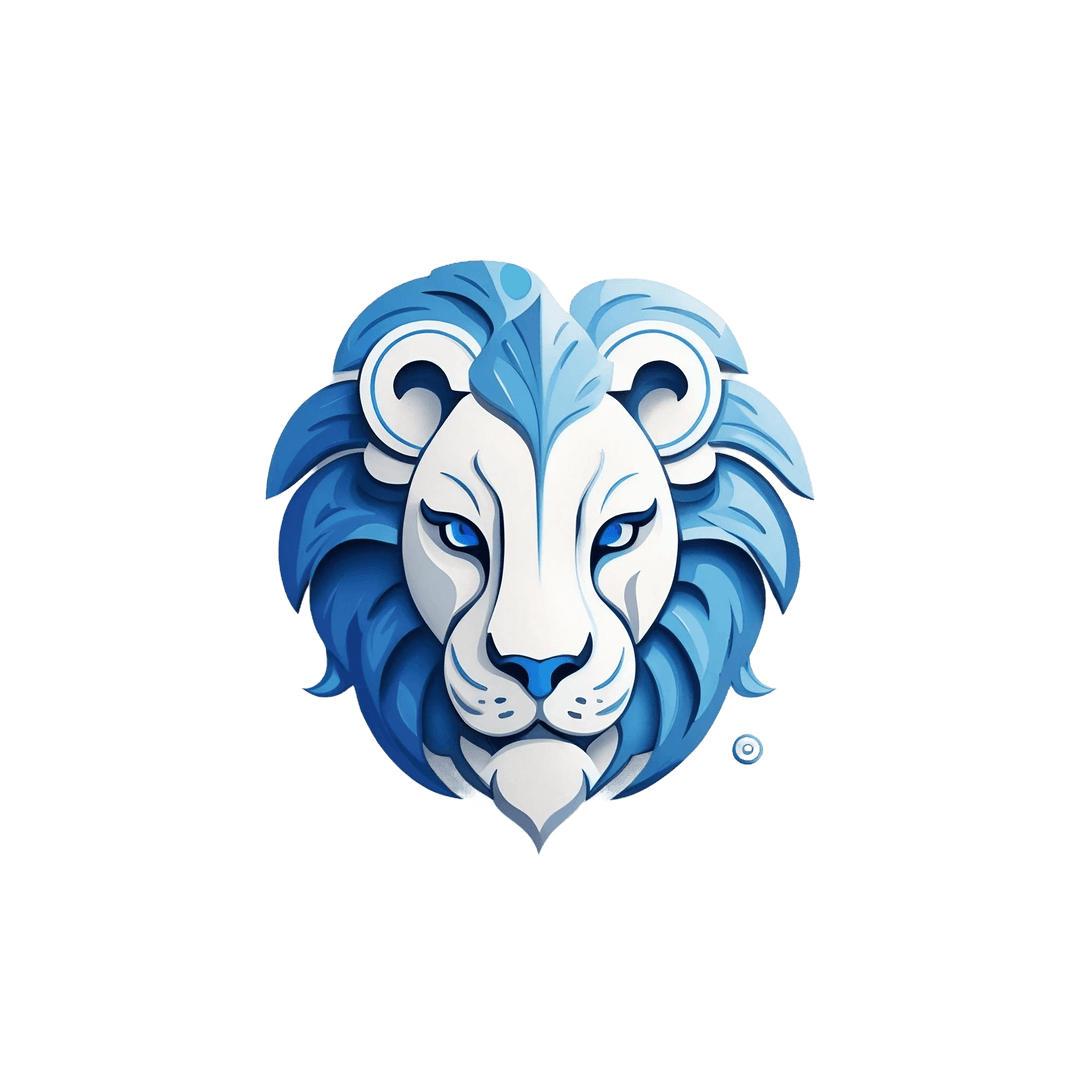 +50 Blue Lion Logo: Free to Use and Transparent Background - Eggradients.com