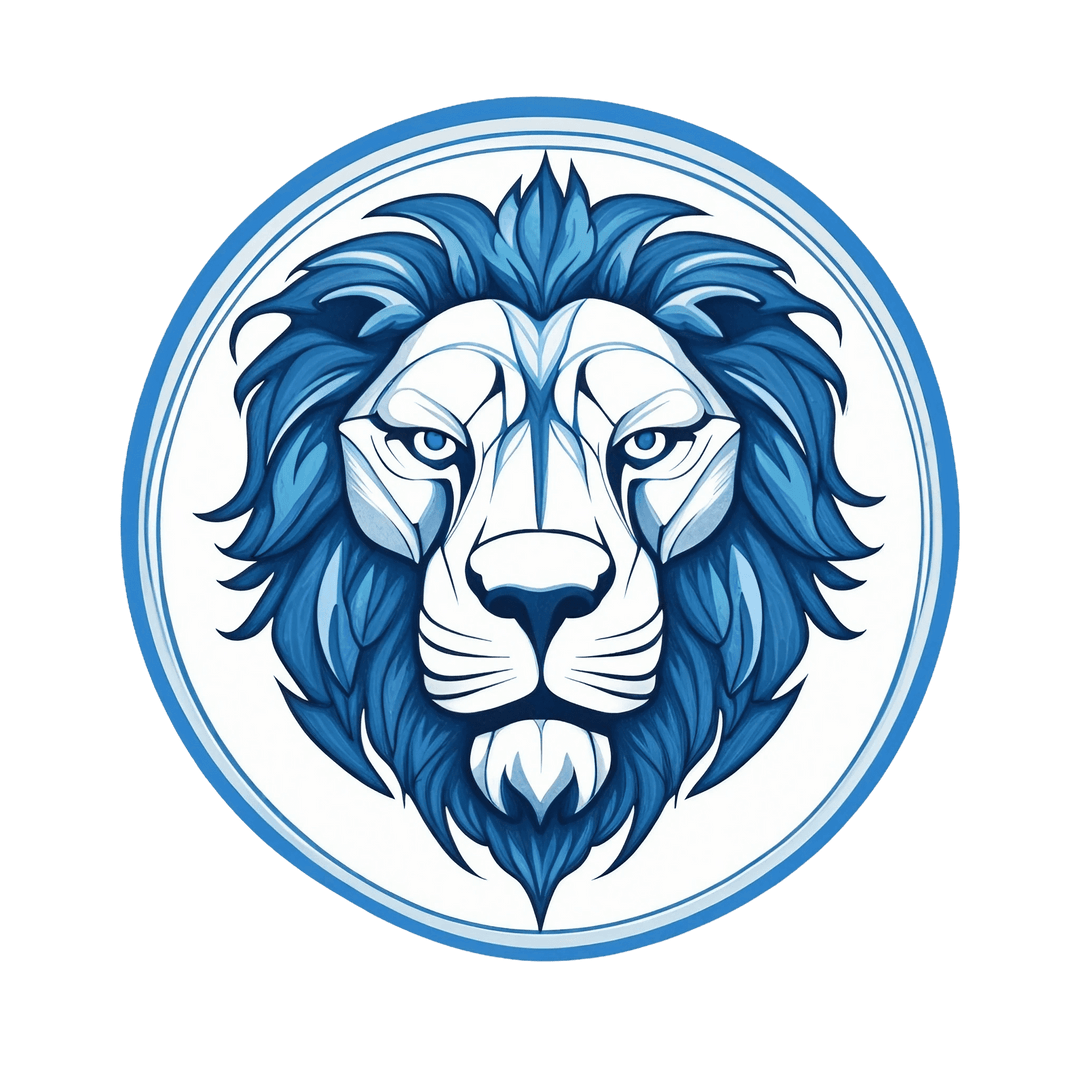 +50 Blue Lion Logo: Free to Use and Transparent Background - Eggradients.com