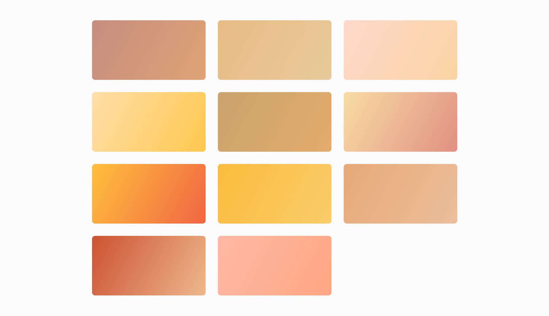Gold Gradient: +24 Background Gradient Colors with CSS