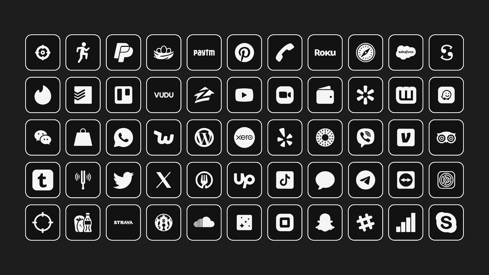 +100 Black and White App Icons Widgets: Free & Aesthetic - Eggradients.com
