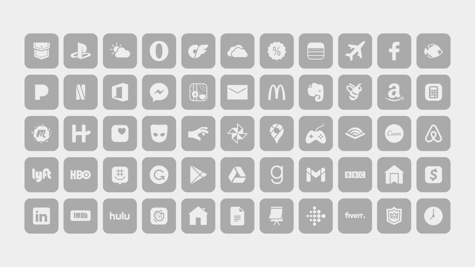 +150 Aesthetic Gray App Icons Widgets for Your Phone - Eggradients.com