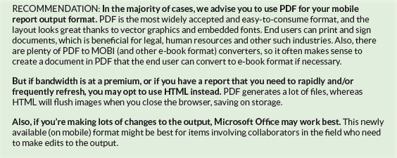 Mobile Document Generation & Reporting Best Practices