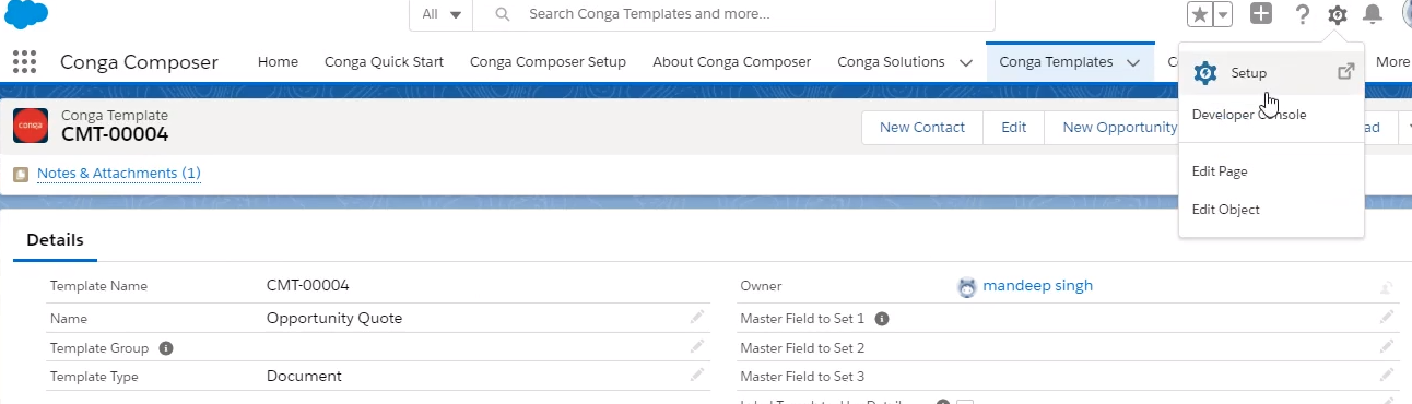 Steps to Create a Quote in Salesforce Using Conga Composer
