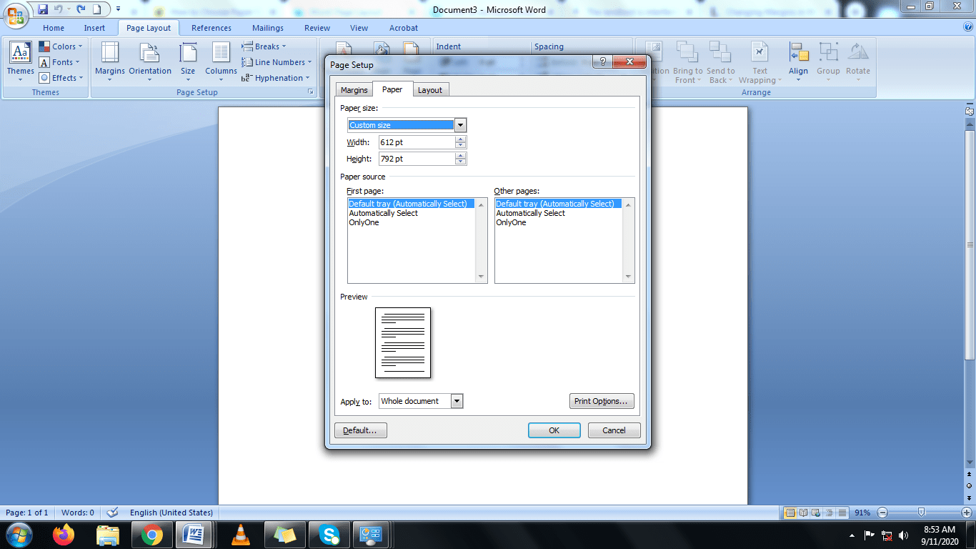 Page Size And Orientation In Word Guide