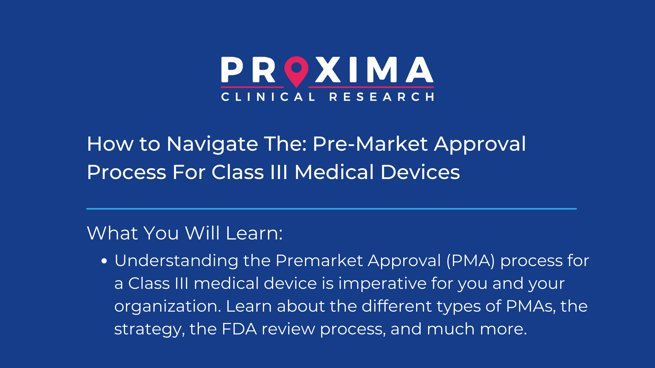 Navigating the Pre-Market Approval Application Process for Your Class ...