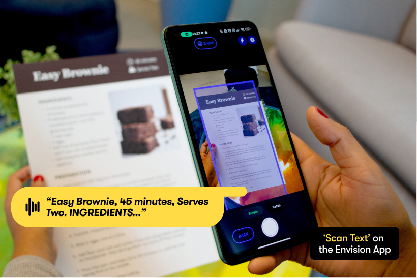 Envision App - OCR that speaks out the visual world